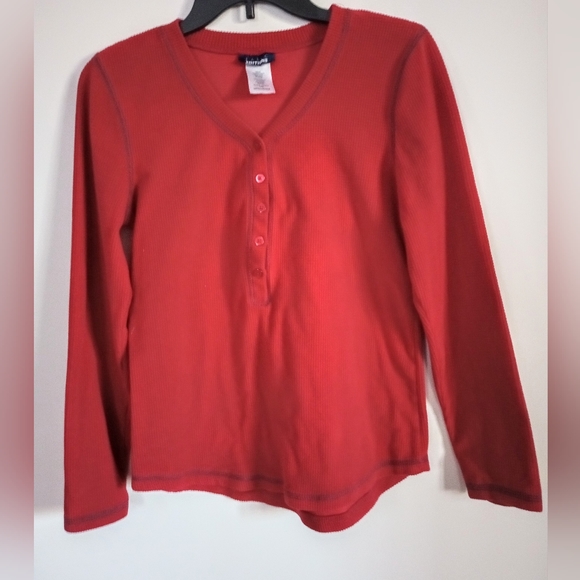 Basic Editions | Tops | Ladies Thermal Top By Basic Edition Size S Deep Red Color | Poshmark